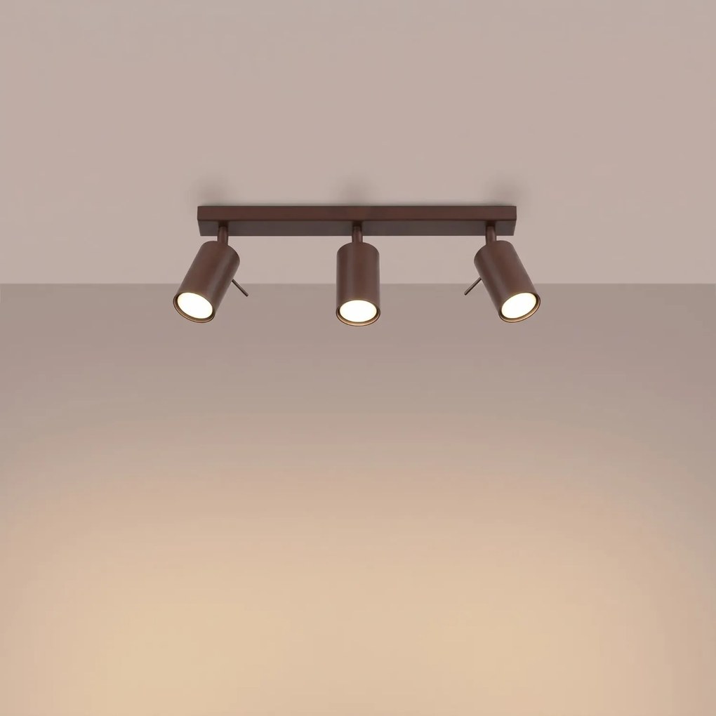 Sollux Lighting Stropní svítidlo RING 3L hnědé