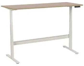 Výškově nastavitelný kancelářský stůl Manutan Expert, 180 x 80 x 62,5 - 127,5 cm, rovné provedení, ABS 2 mm, dub