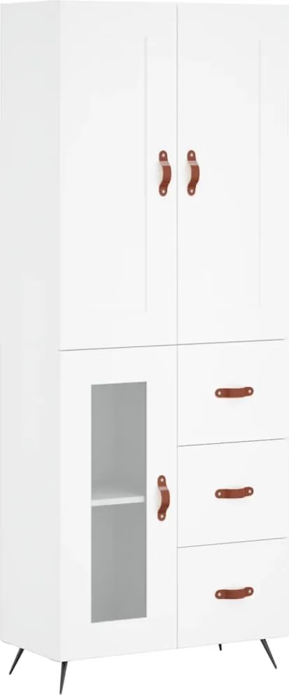 Skříň highboard bílá 69,5 x 34 x 180 cm kompozitní dřevo 3199913