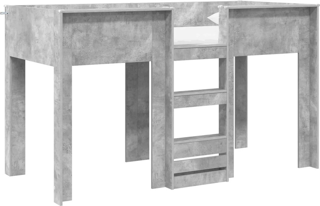 Patrová postel pro děti Betonově šedá 75 x 190 cm 3410470