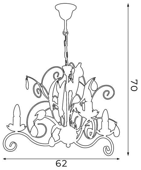 Lustr LUCE 3xE14/60W/230V