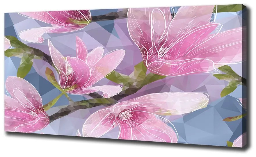 Wallmuralia Foto obraz na plátně do obýváku Růžová magnolie 140x70 cm