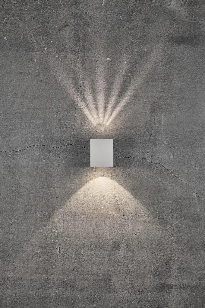 NOR 49711001 Venkovní nástěnné svítidlo Canto Kubi 2 2x6W LED bílá čirá - NORDLUX