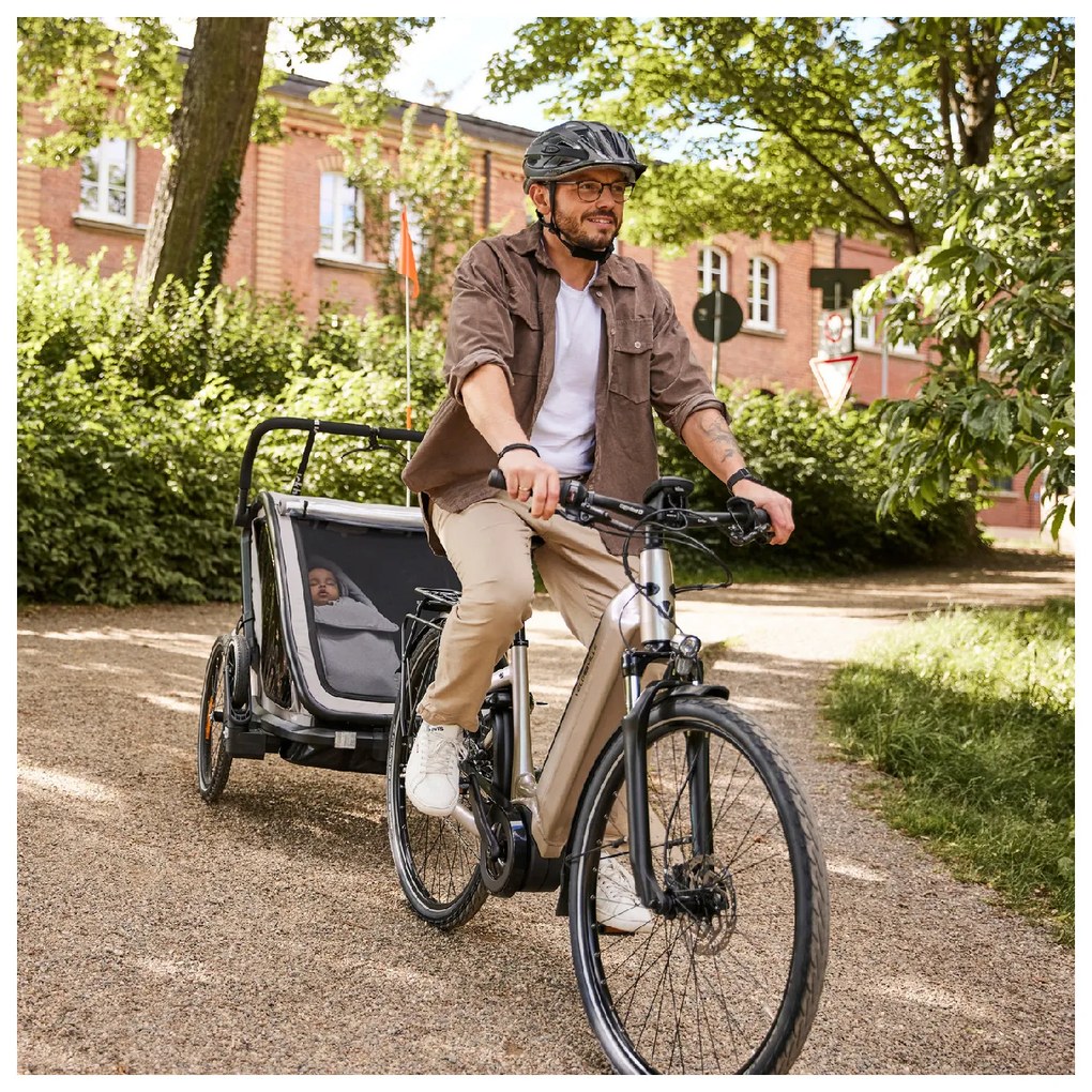 Hauck Bike N Walk Duo cyklovozík 3v1 light grey
