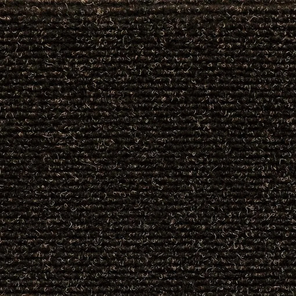 Schodové rohože samolepicí 30 ks 56 x 17 x 3 cm tmavě hnědé půlkulaté 3365685