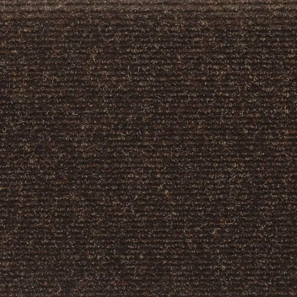 Schodové rohože samolepicí 30 ks 65 x 21 x 4 cm hnědé s obdélníkovým okrajem 3365698