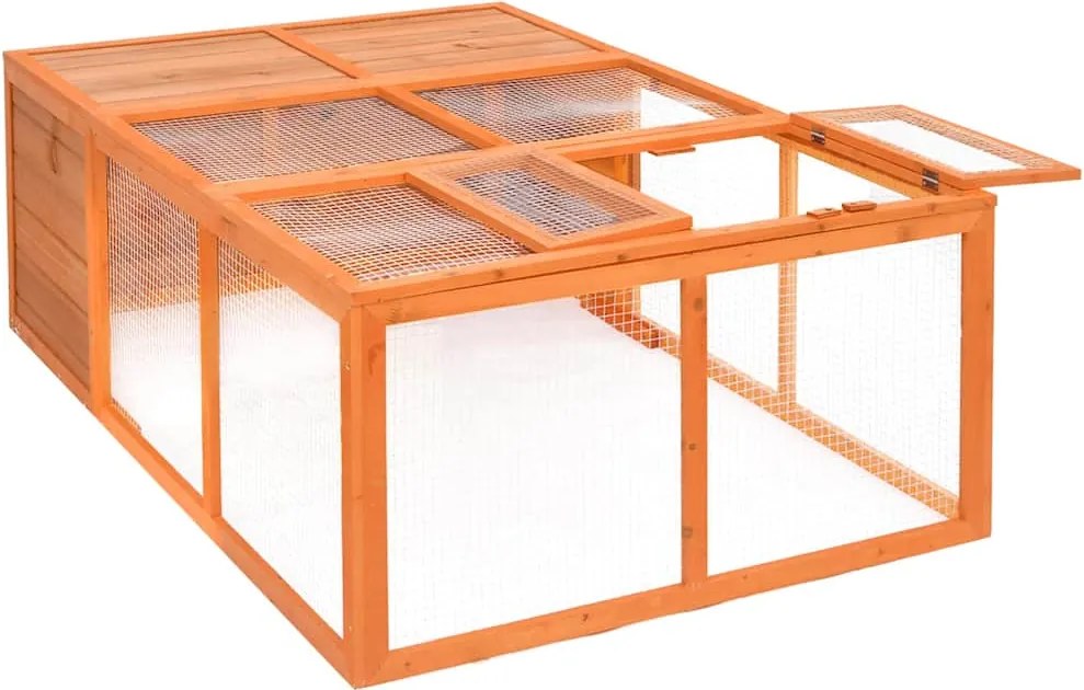 Zahradní klec pro zvířata 150 x 100 x 50 cm masivní jedle 171452