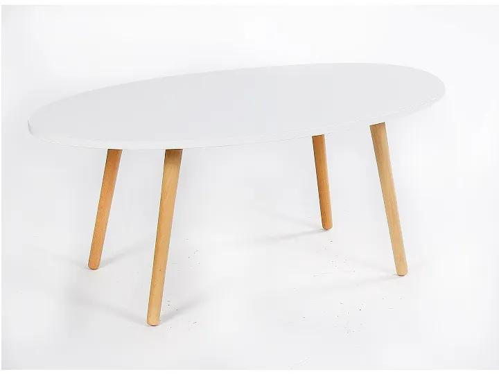 Tempo Kondela Konferenční stolek BAZZY 1 - bílá/natural