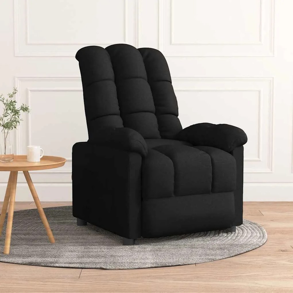 Polohovací křeslo černé textil 289798