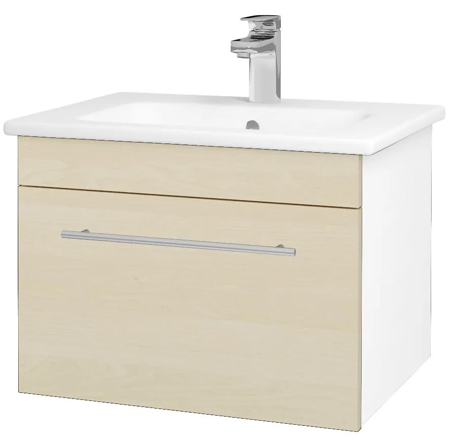 Dřevojas Koupelnová skříň ASTON SZZ 60 Varianta: M01 Bílá mat / Úchytka T04 / M01 Bílá mat