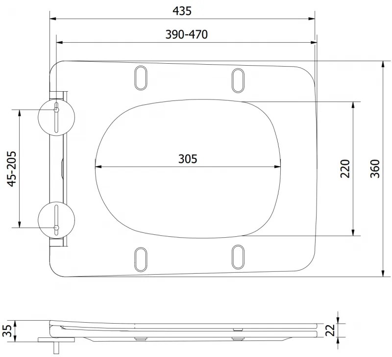 Mexen, Mexen Vera deska wolnoopadające slim, duroplast, czarna mat - 39164085