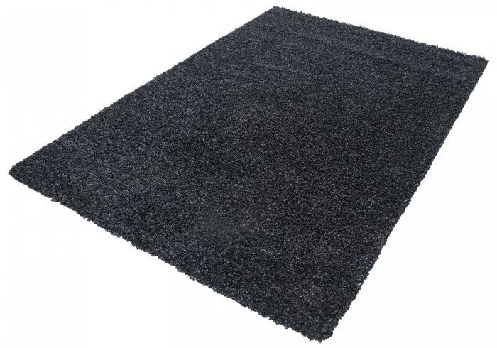 Vopi | Kusový koberec Life Shaggy 1500 černý - Kulatý 200 cm průměr