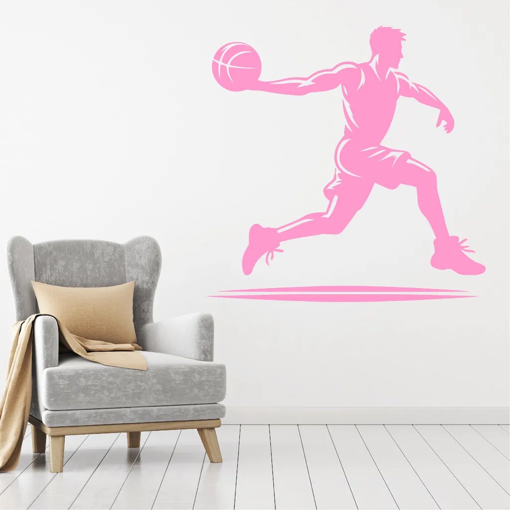 Živá Zeď Samolepka na zeď Basketbal Barva: černá