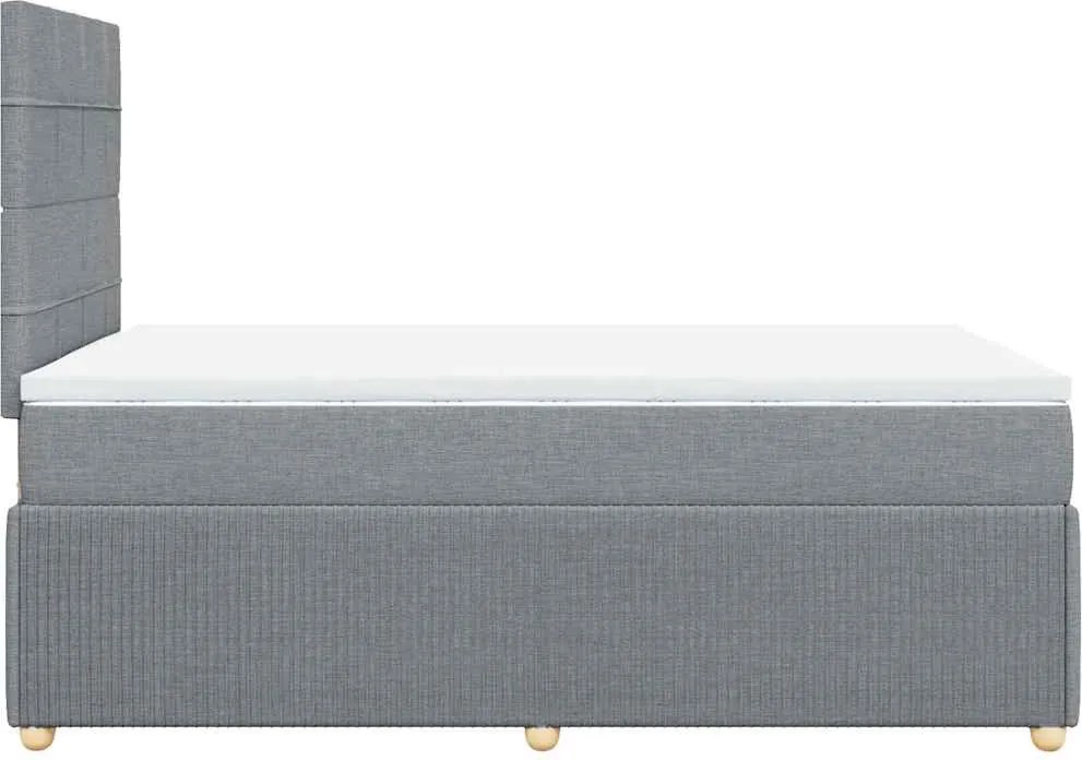Box spring postel s matrací světle šedá 120x190 cm textil 3294295