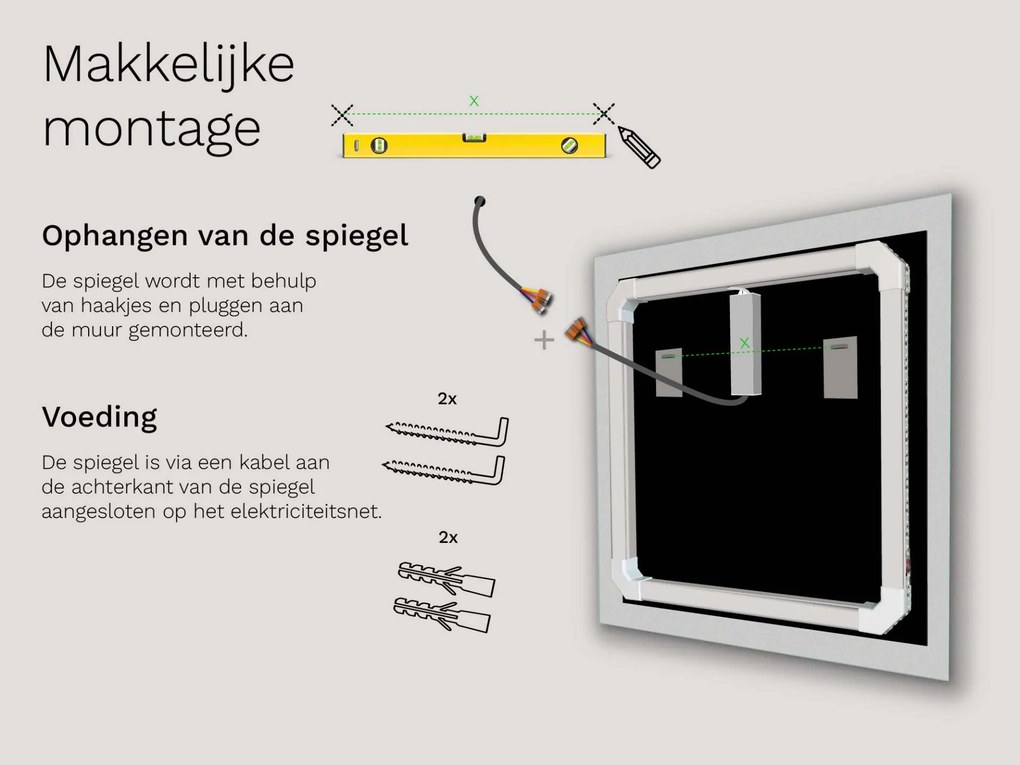 Zrcadlo do koupelny s LED osvětlením M10