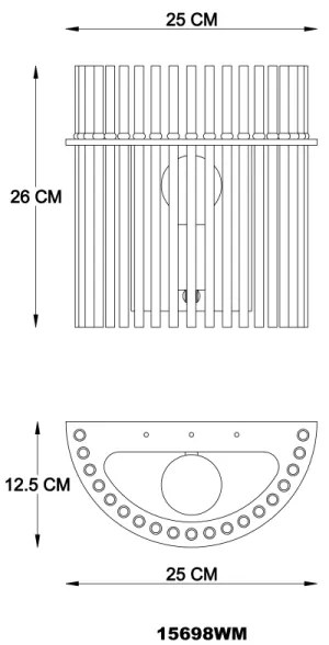 Globo 15698WM - Nástěnné svítidlo GORLEY 1xE27/60W/230V zlatá