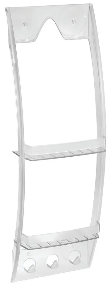 Průhledný závěsný držák do koupelny iDesign, 23 x 73 cm