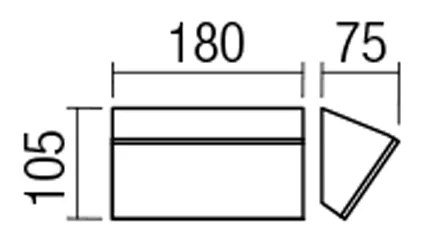 Redo 90018 nástěnné LED svítidlo Tokyo tmavě hnědé, 12W, 4000K, 18cm