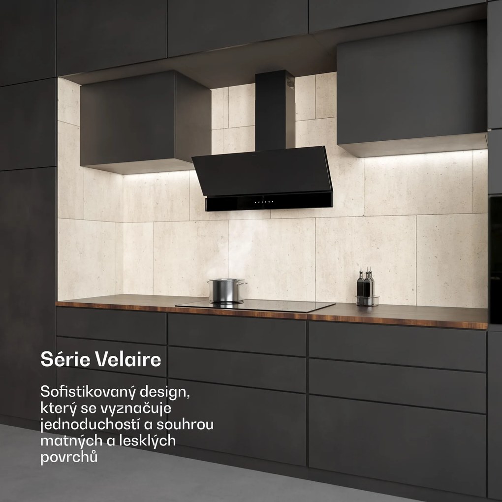 Klarstein Velaire digestoř | Elegantní, minimalistická, výkonná | Třída energetické účinnosti A++ | 820 m³/h | 90 cm