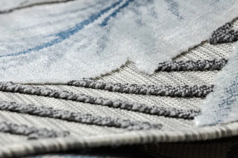 Dywany Łuszczów, Kusový koberec Botanic 65242 Feathers grey – na ven i na doma, 157x220, modrá, chodba / předsíň