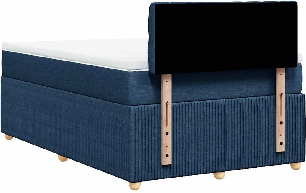 Box spring postel s matrací modrá 120x200 cm textil 3287436