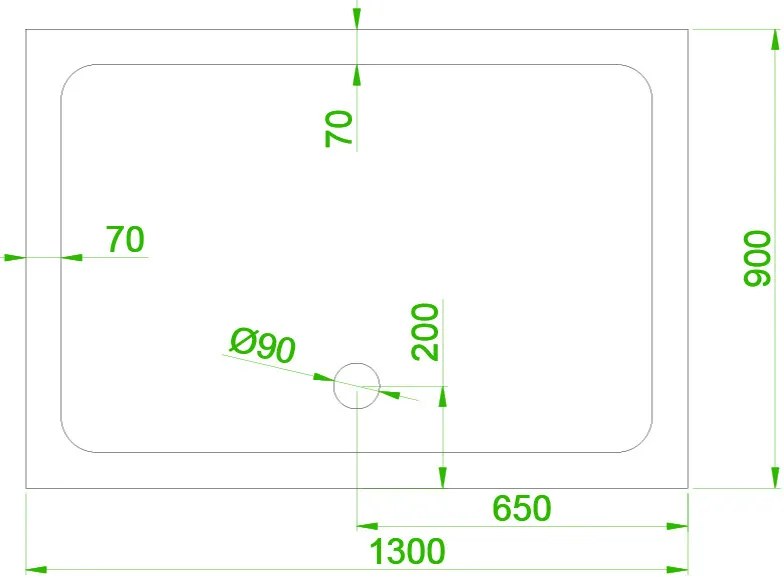BPS-koupelny Obdélníková akrylátová sprchová vanička HYD-OSV-SILK 130x90 bílá