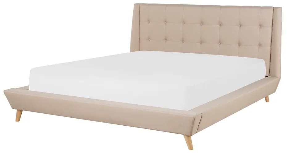 Béžová čalouněná postel 180 x 200 cm TOURS
