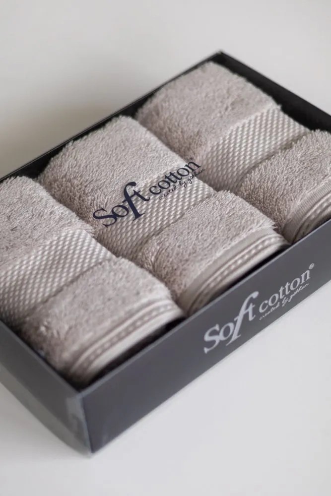 Dárková sada malých modalových ručníků DELUXE, 3 ks Skořicová
