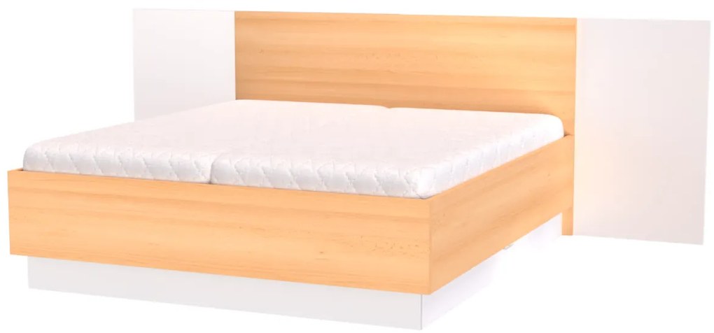 Nábytek Mikulík Dvoulůžková postel SMART XL s úložným prostorem, 180×200 cm Dekor: Buk
