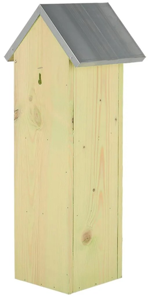 Ptačí budka Simi, 50,5x20x18 cm, dřevo/kov, hnědá