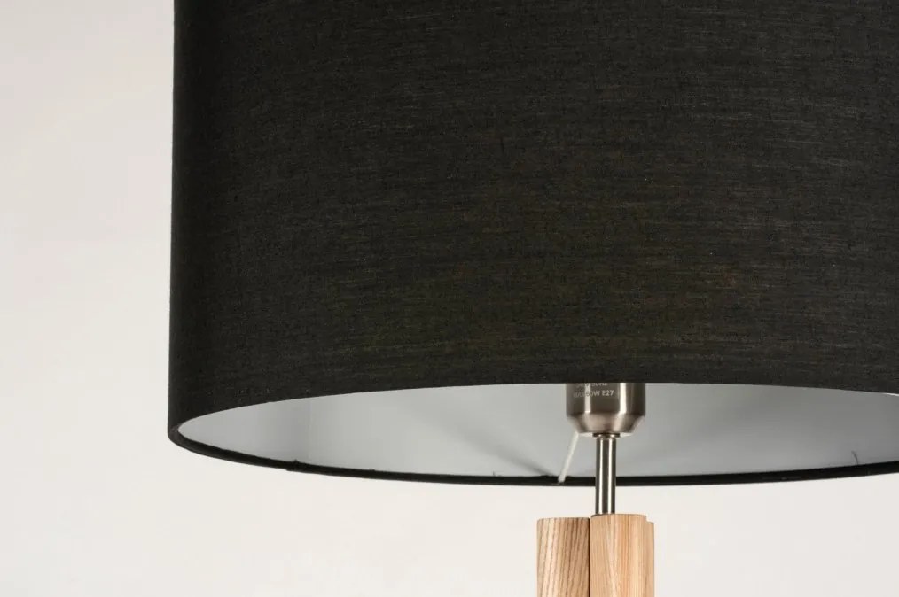 Stojací designová lampa Arbon Black and Wood