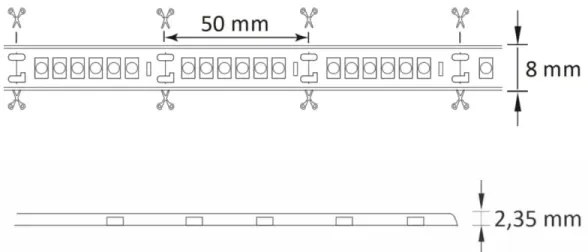 LED Venkovní pásek 3m LED/23W/24V/230V 4000K IP65
