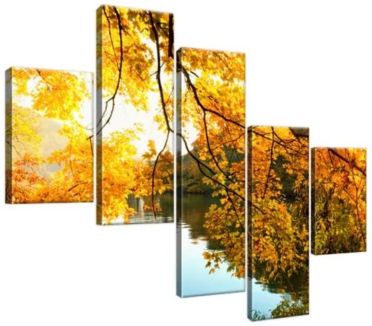 Tištěný obraz Podzim a řeka 100x75cm 1293A_5K