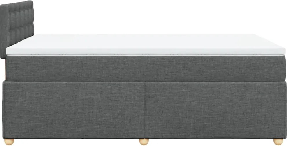Box spring postel s matrací tmavě šedá 120x200 cm textil 3288962