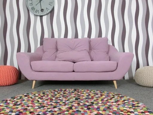 (2182) ROSA SOFA elegantní pohovka starorůžová