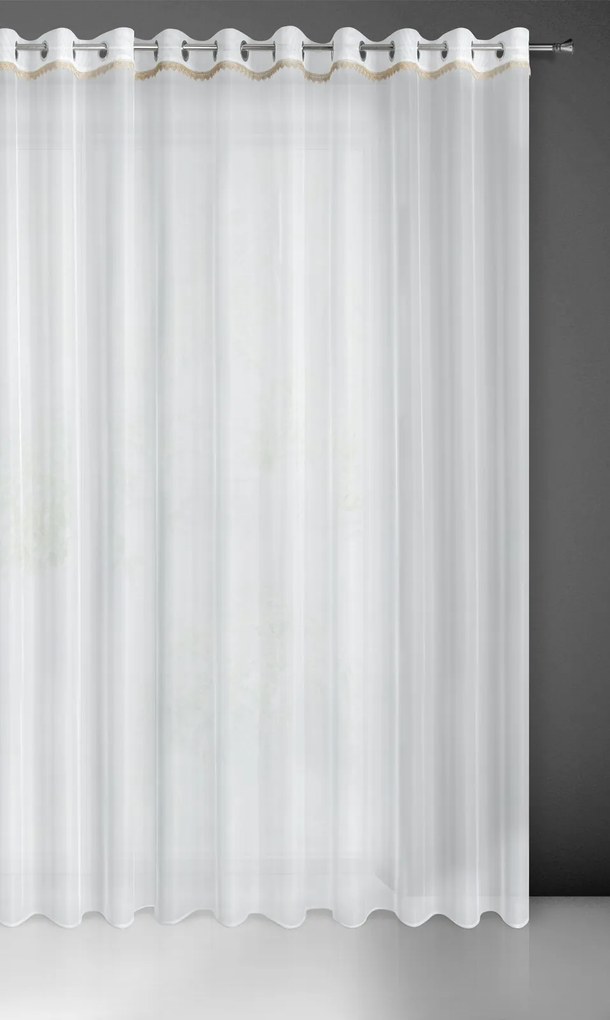 ZÁCLONA NA KROUŽCÍCH MERIL 300 CM X 250 CM CM BÍLÁ