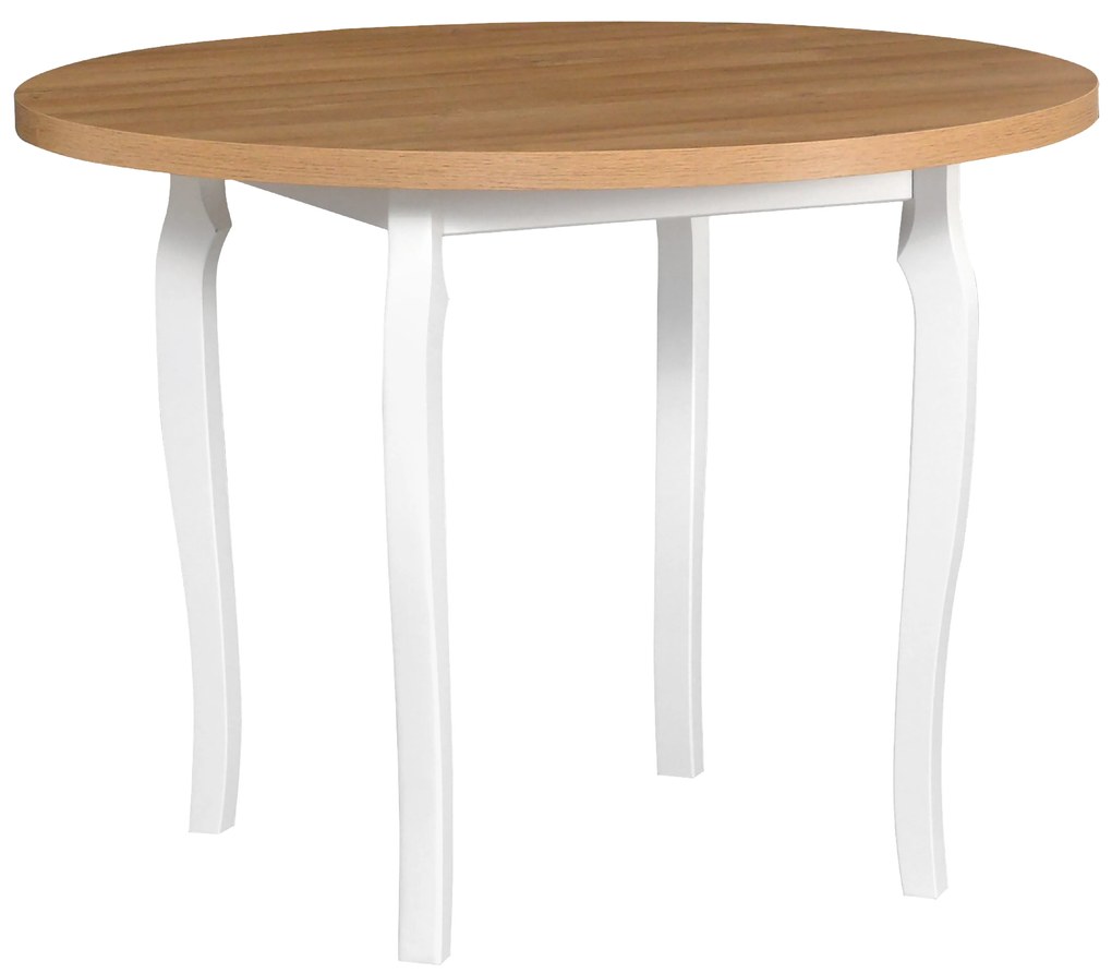 Jídelní stůl Patricia Zvolte barvu horní desky: Bílý (borovice andersen), Zvolte barvu nožek: Buk přirodní