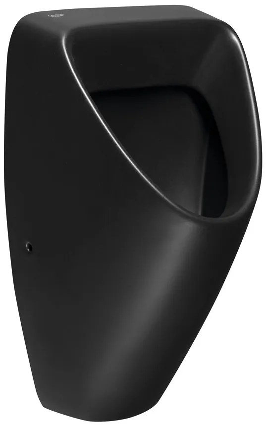 Bruckner, SCHWARN BLACK keramický urinál, zadní přívod, zadní odpad, černý, 201.701.6