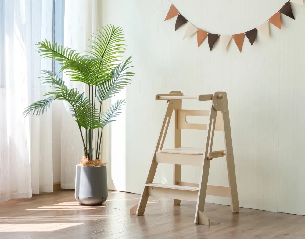 Montessori skládací učící věž LIVI - přírodní