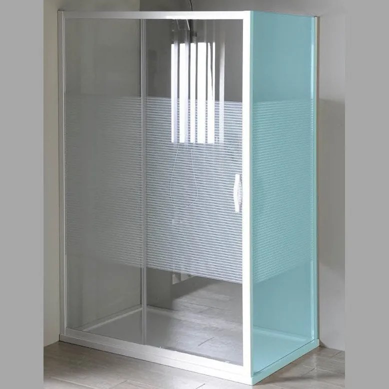 ETERNO sprchové dveře posuvné 1100mm, sklo STRIP (GE6911) Gelco