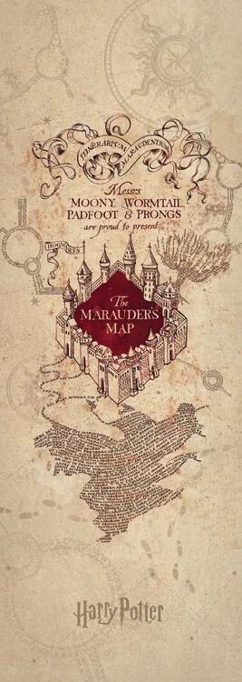 Umělecký tisk Harry Potter - Pobertův plánek, (64 x 180 cm)