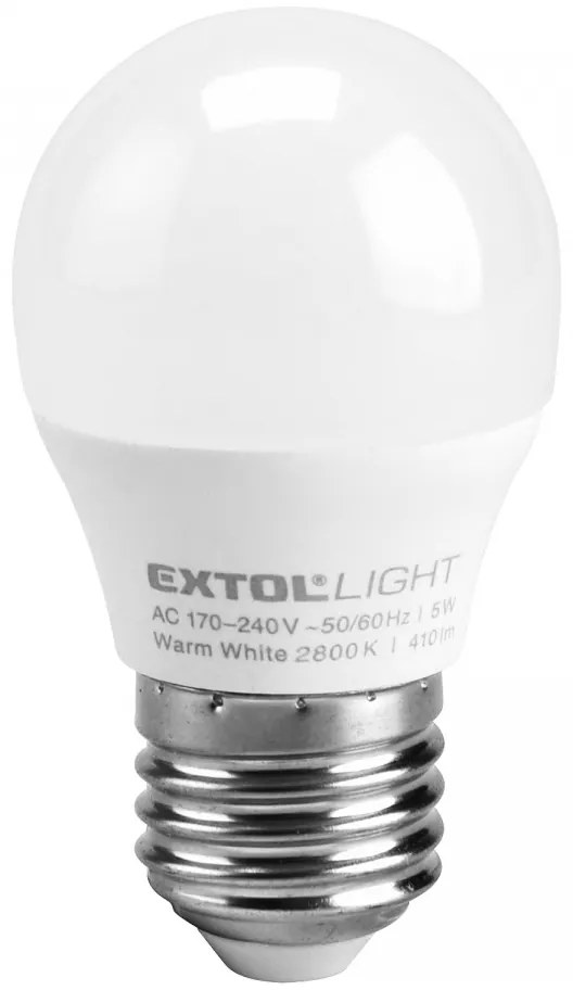 žárovka LED mini, 5W, 410lm, E27, teplá bílá