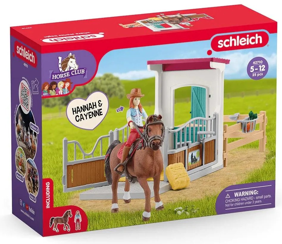 Schleich 42710 stáj pro koně hannah & cayenne
