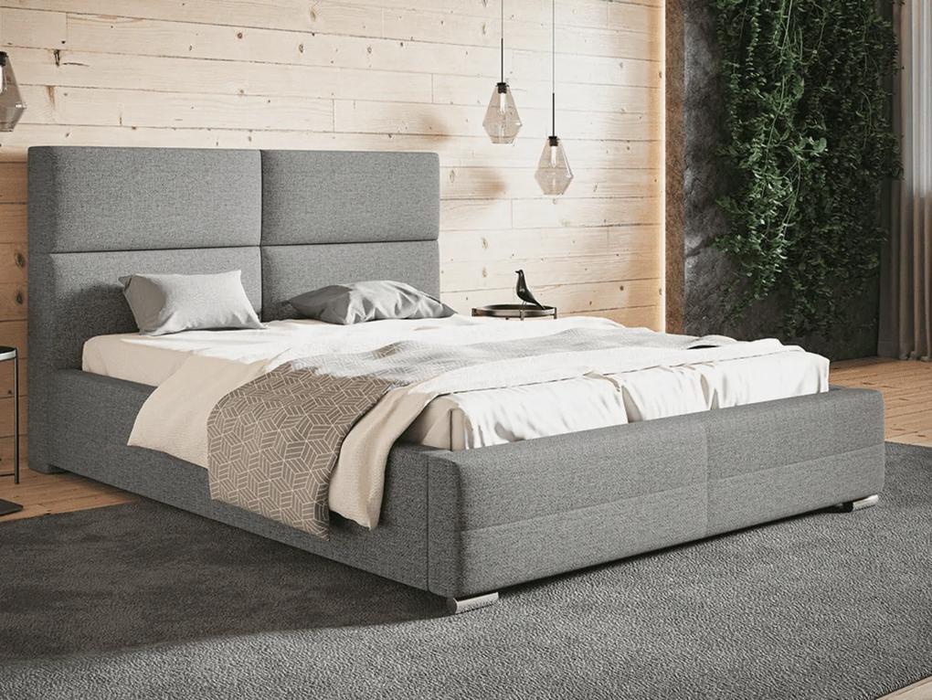 Velká postel s úložným prostorem 200x200 cm Diana Barva: Černá - Jasmine 100
