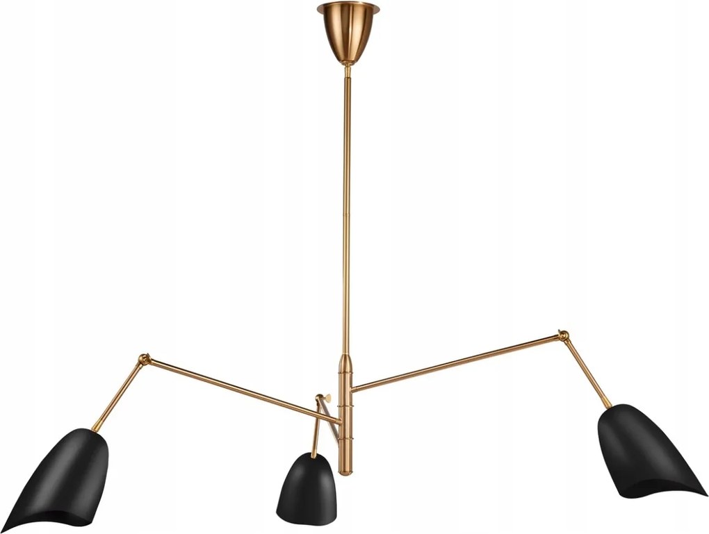 Závěsná lampa Ragno černá 150 cm