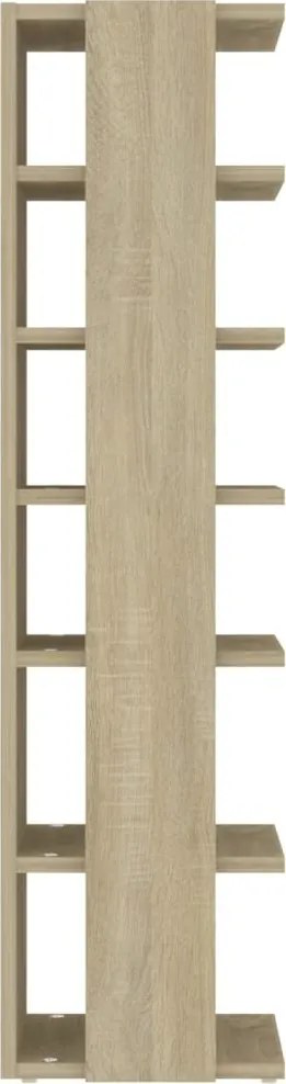 vidaXL Botník 27,5x27x102 cm kompozitní dřevo [808487] Barva: kouřový dub