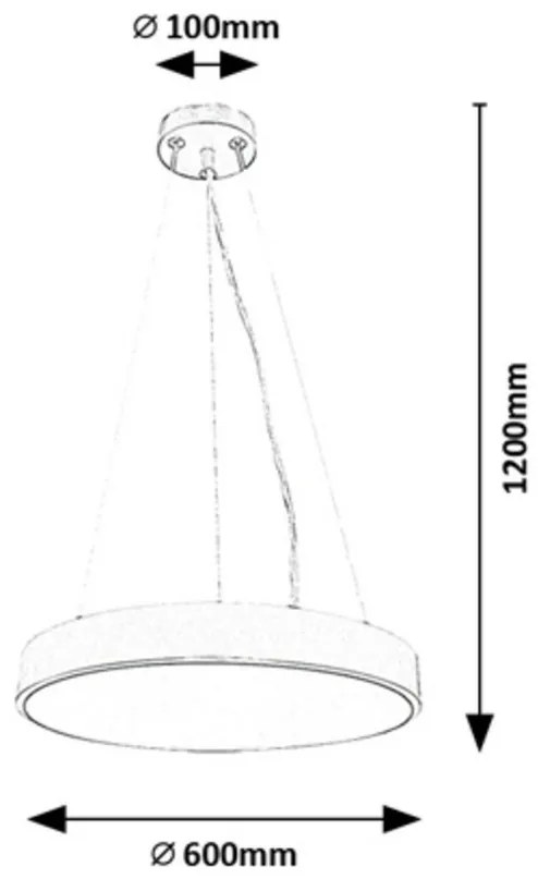 Rabalux 71041 závěsné LED svítidlo Tessia, 60 W, černá