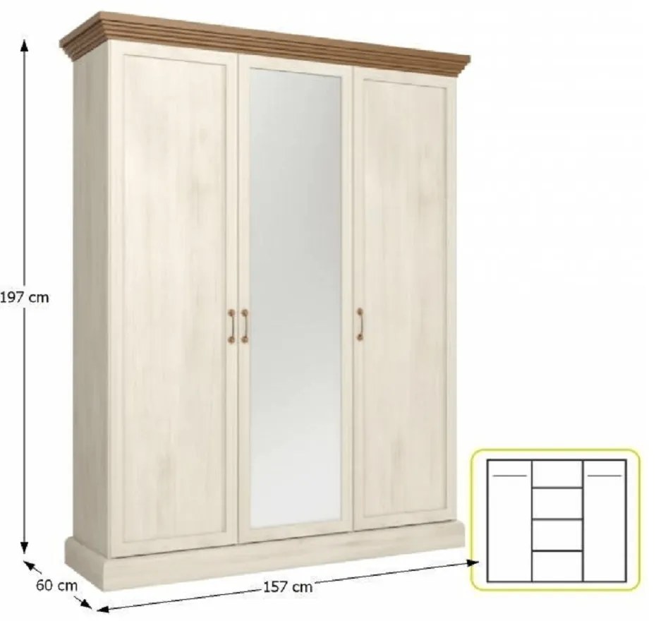 Kondela Ložnicová sestava nábytku, ROYAL