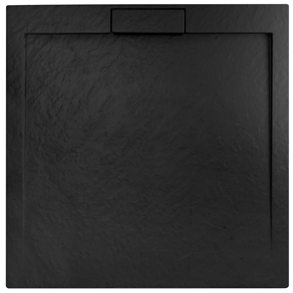 Rea Grand Black, sprchová vanička z minerálního kamene 90x90x3, 5 cm, REA-K4595