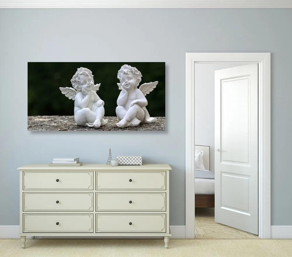Obraz dvojice malých andělů - 100x50 cm